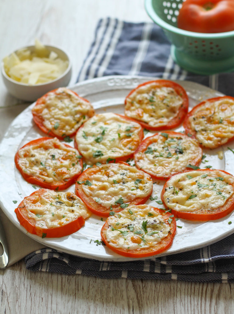 Baked Parmesan Tomatoes - Zen & Spice